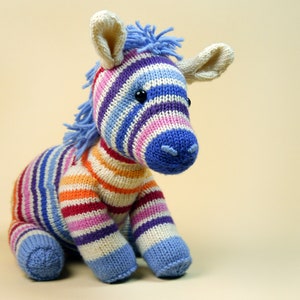 Rainbow Zebra NORA Knitting Pattern - Etsy