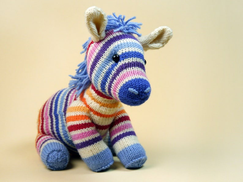 Rainbow Zebra NORA Knitting Pattern - Etsy