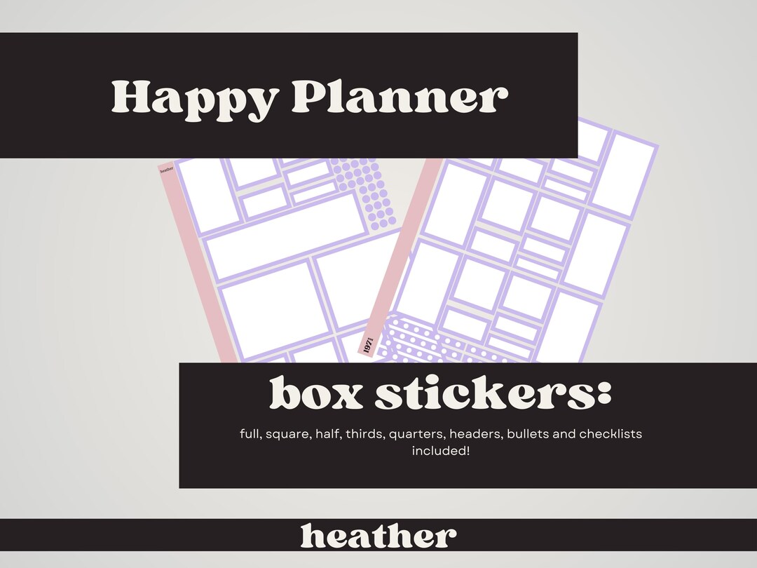 Heather Ec Bold Blooms All Sized Boxes Happy Planner Classic Printable ...
