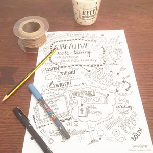 Creative Note Taking Ideas for Talks, Sermons and Journaling Printable ...