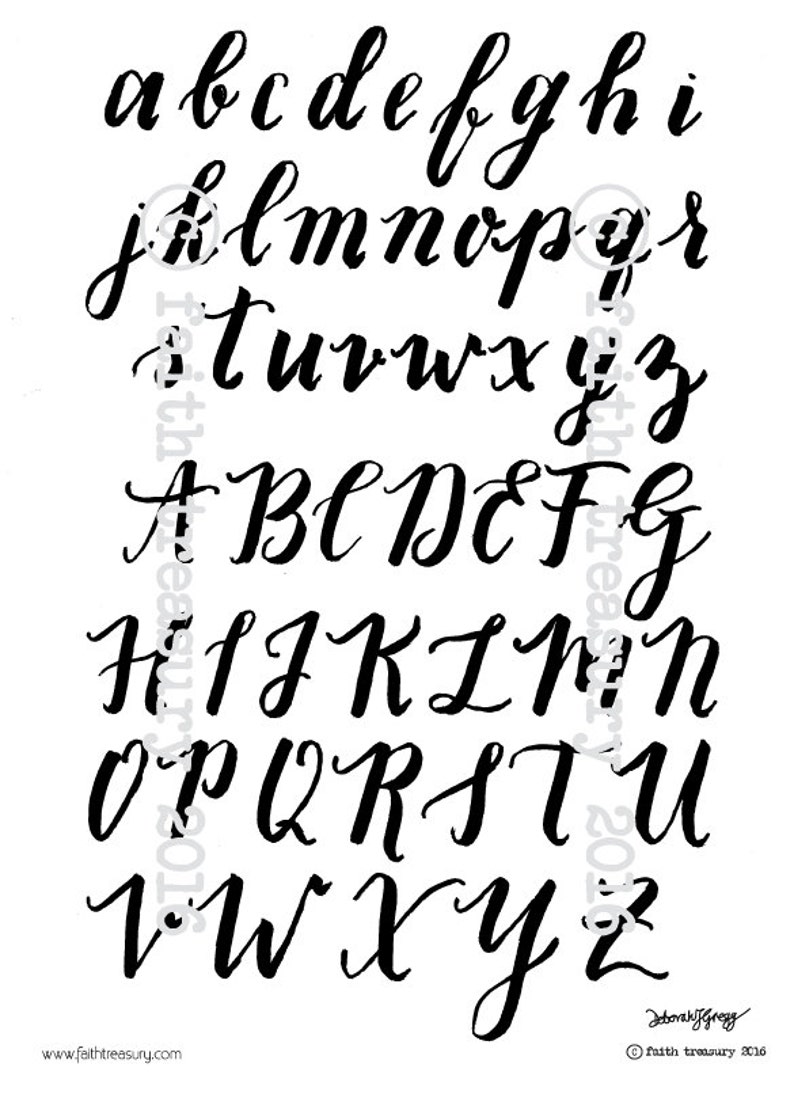 Hand Lettering 4 Page Printable Bundle for Bible Art | Etsy