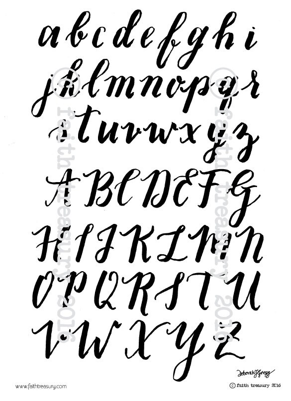 Hand Lettering 4 Page Printable Bundle for Bible Art Journaling - Etsy