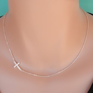 Gold Horizontal Cross Necklace - Etsy
