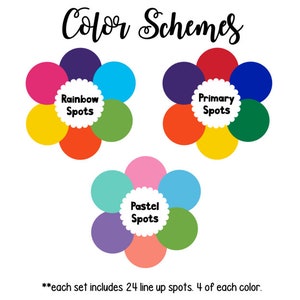Set of 24 Line up Spots, Line Markers, Classroom Line Helpers ...