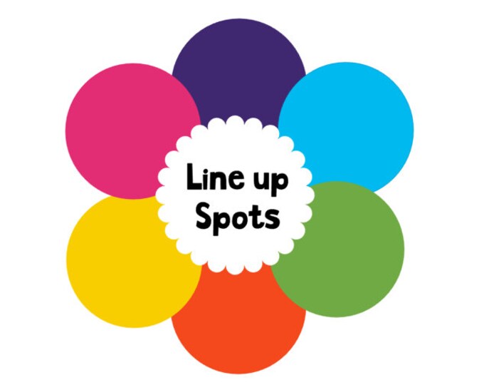 Set of 24 Line up Spots, Line Markers, Classroom Line Helpers ...