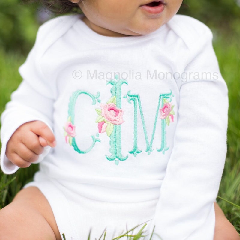Monogrammed Onesies - Etsy