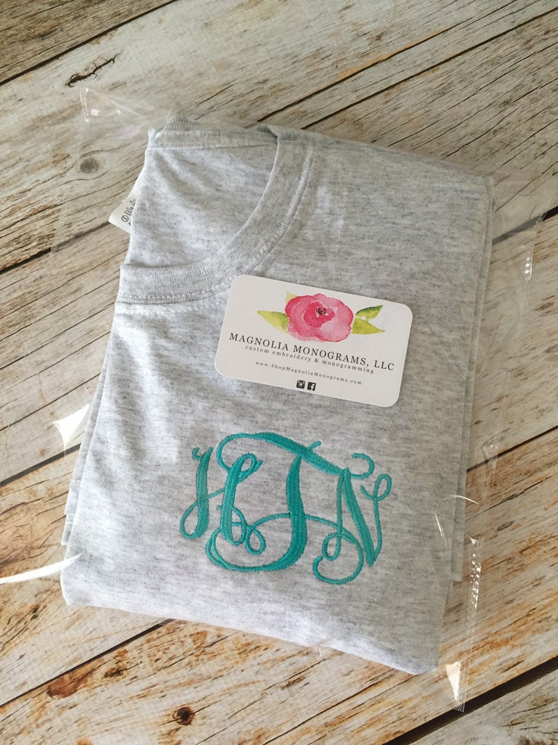 Monogrammed Shirt Long-sleeve shirt Monogram Long-Sleeve | Etsy