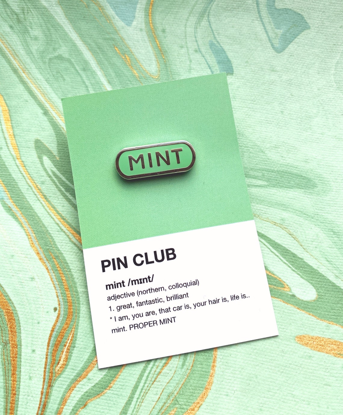 MINT Enamel Pin - Etsy
