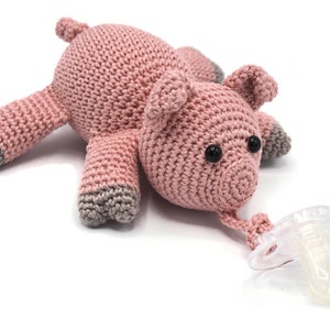 CROCHET PATTERN Pacifier Buddy Piglet - Etsy
