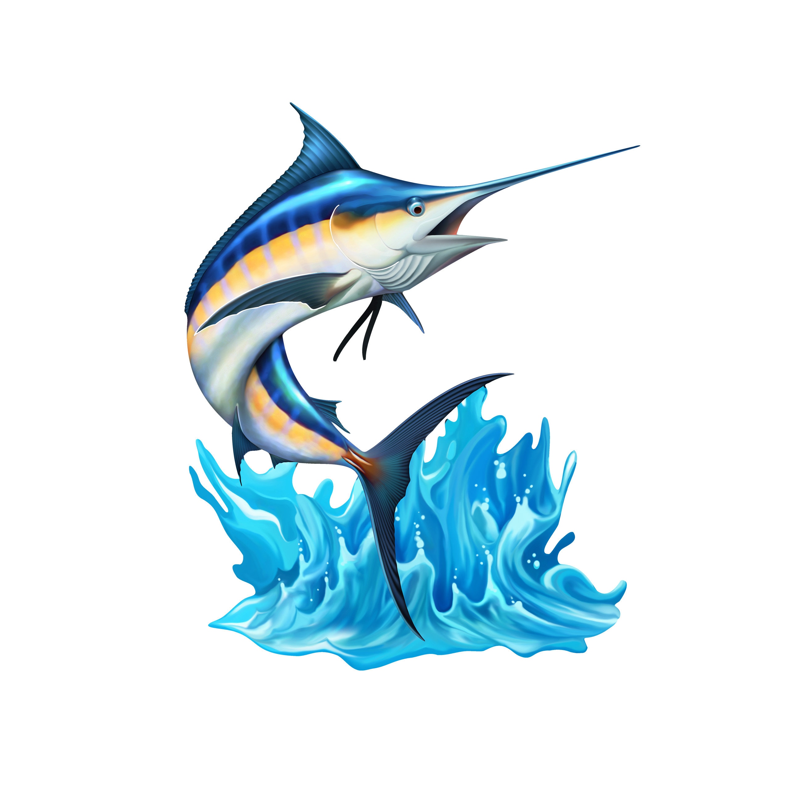 Marlin Jumping Drawing