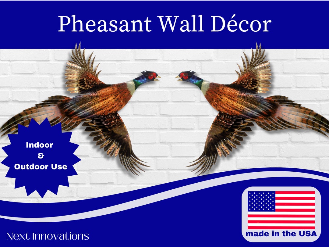 Metal Wall Art Pheasant Wall Decor SET Metal Art for Above the Bed - Etsy