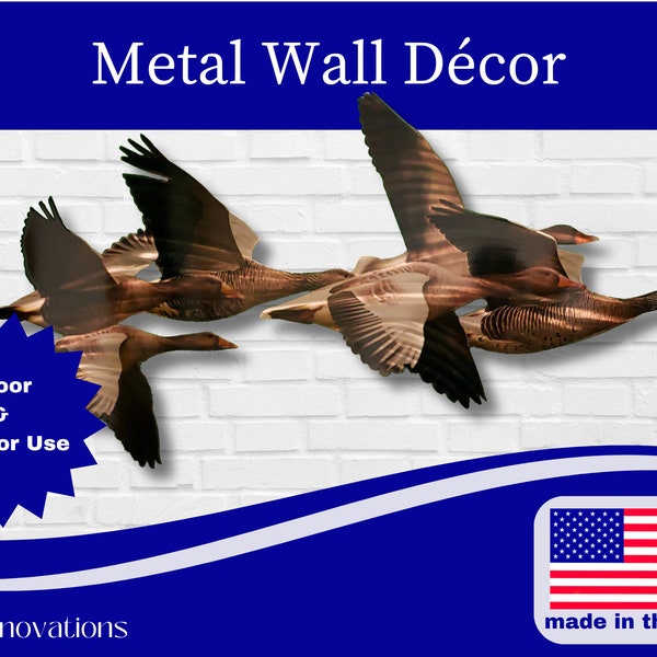 Metal Art Geese - Etsy