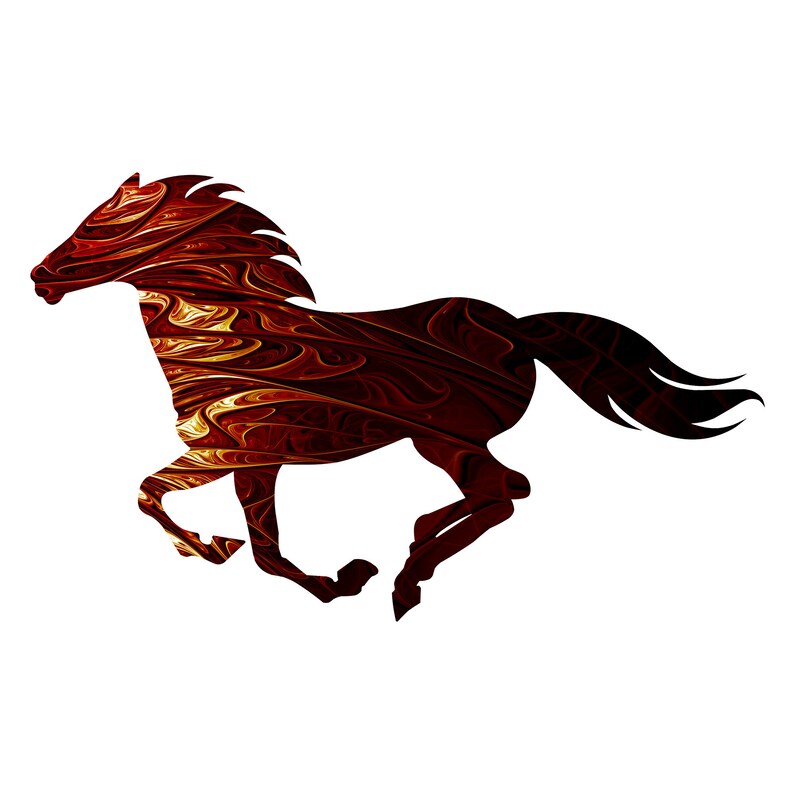 Metal Wall Art Running Horse - Etsy