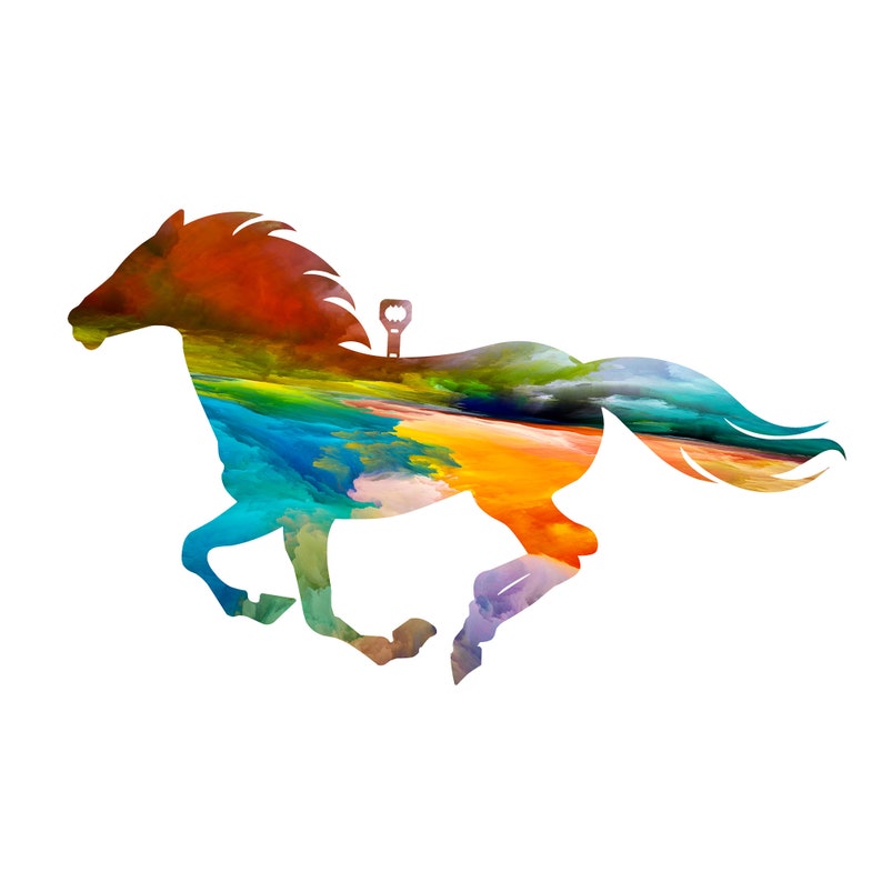 Metal Wall Art Running Horse | Etsy