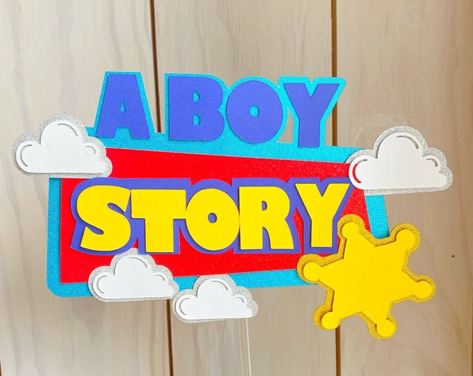 Toy Story Decor It's a Boy Story Cake Topper Birthday - Etsy