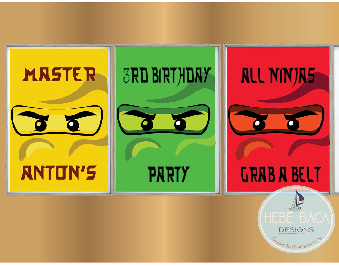 Ninja Party Decor Ninja Building Blocks Building Blocks Decor Ninja ...