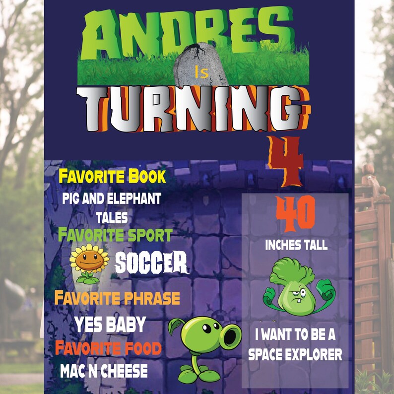 Plants Vs Zombies Poster Plant Vs Zombie Welcome Sign Plant Vs Zombie ...