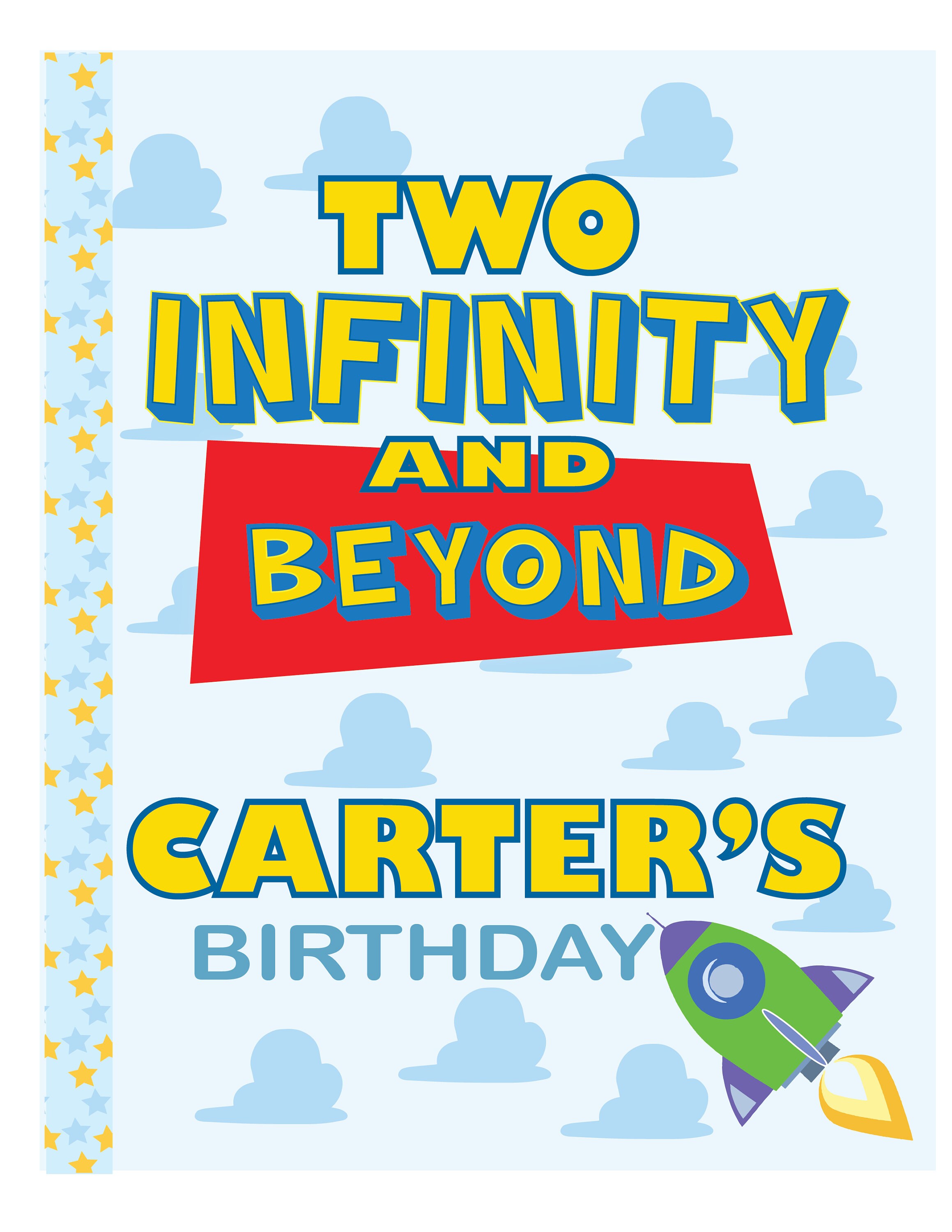 Two Infinity and Beyond Birthday Toy Story Welcome Sign - Etsy