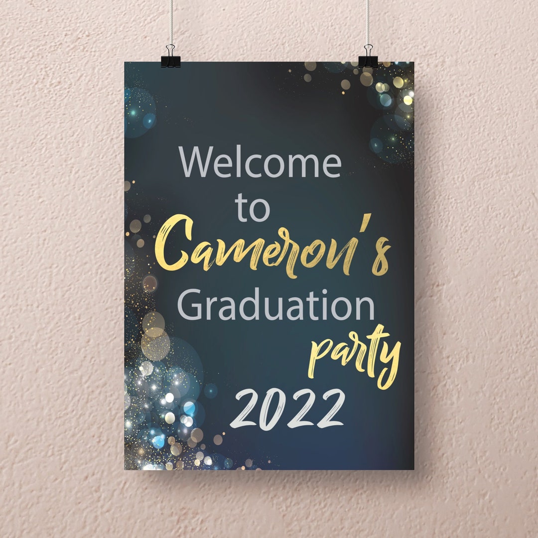 Grad Party - Graduation Sign - Welcome Sign - Grad 2022 - Senior Year ...