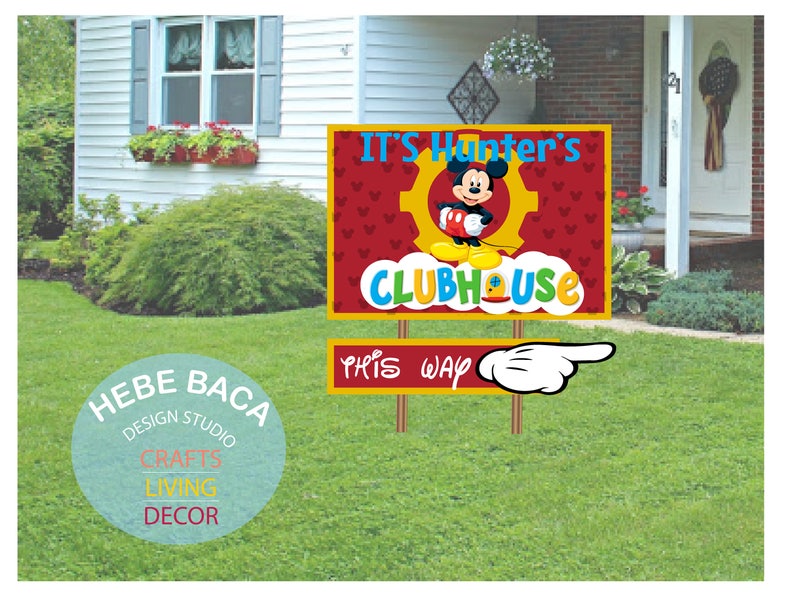 Cumpleaños de Mickey Mouse signos de fiesta primer - Etsy México