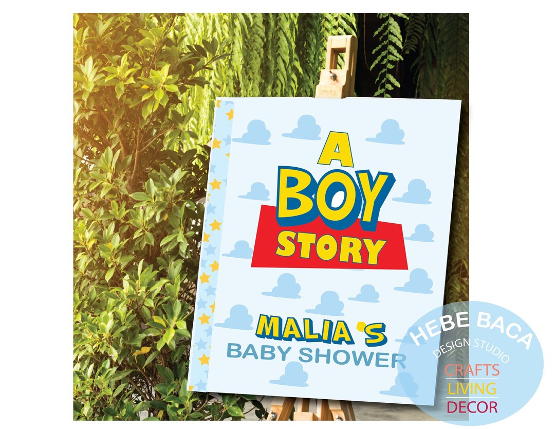 A Boy Story Toy Story Baby Shower Toy Story Welcome Sign - Etsy