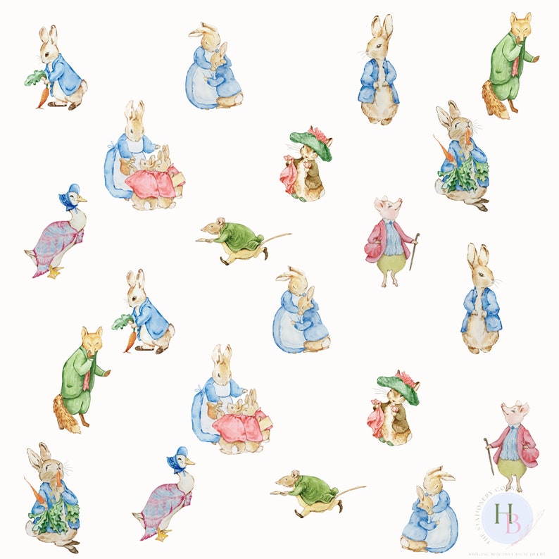 Peter Rabbit Digital Paper Clip Art - Etsy