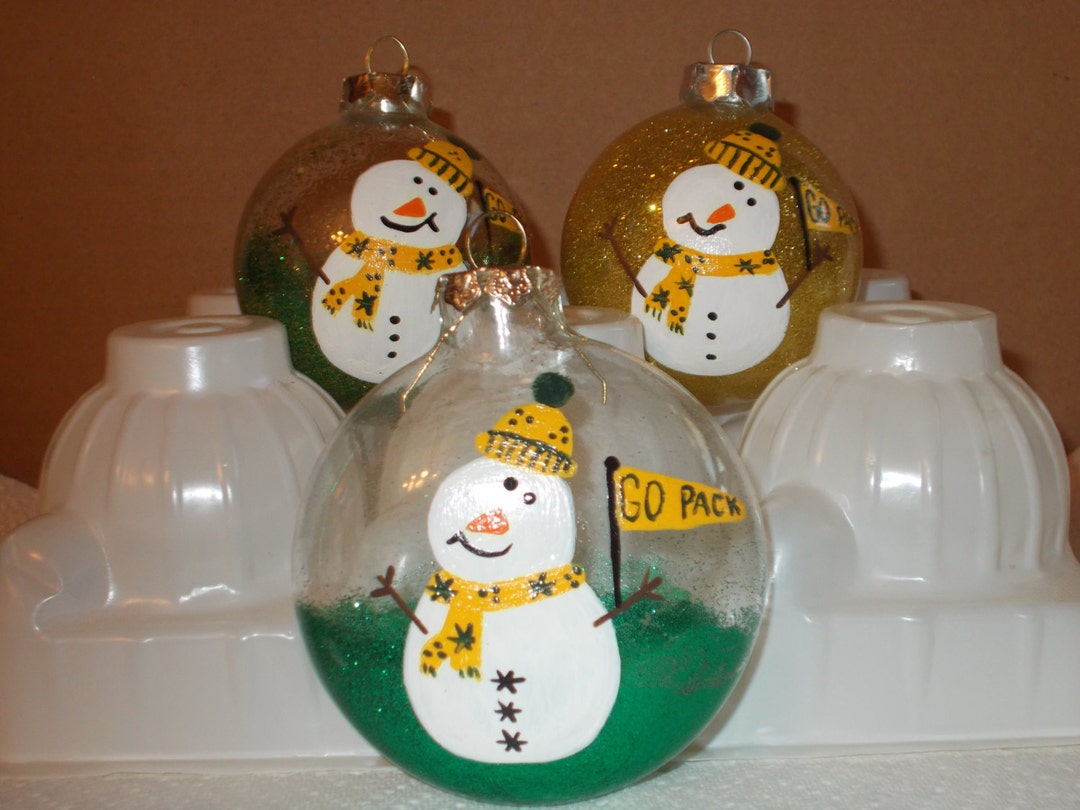 Packers Snowman Ornaments - Etsy