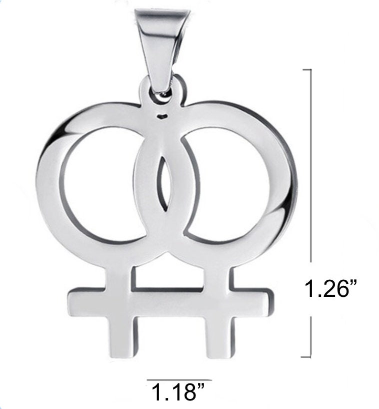 Double Venus Stainless Steel Symbol Necklace - Etsy