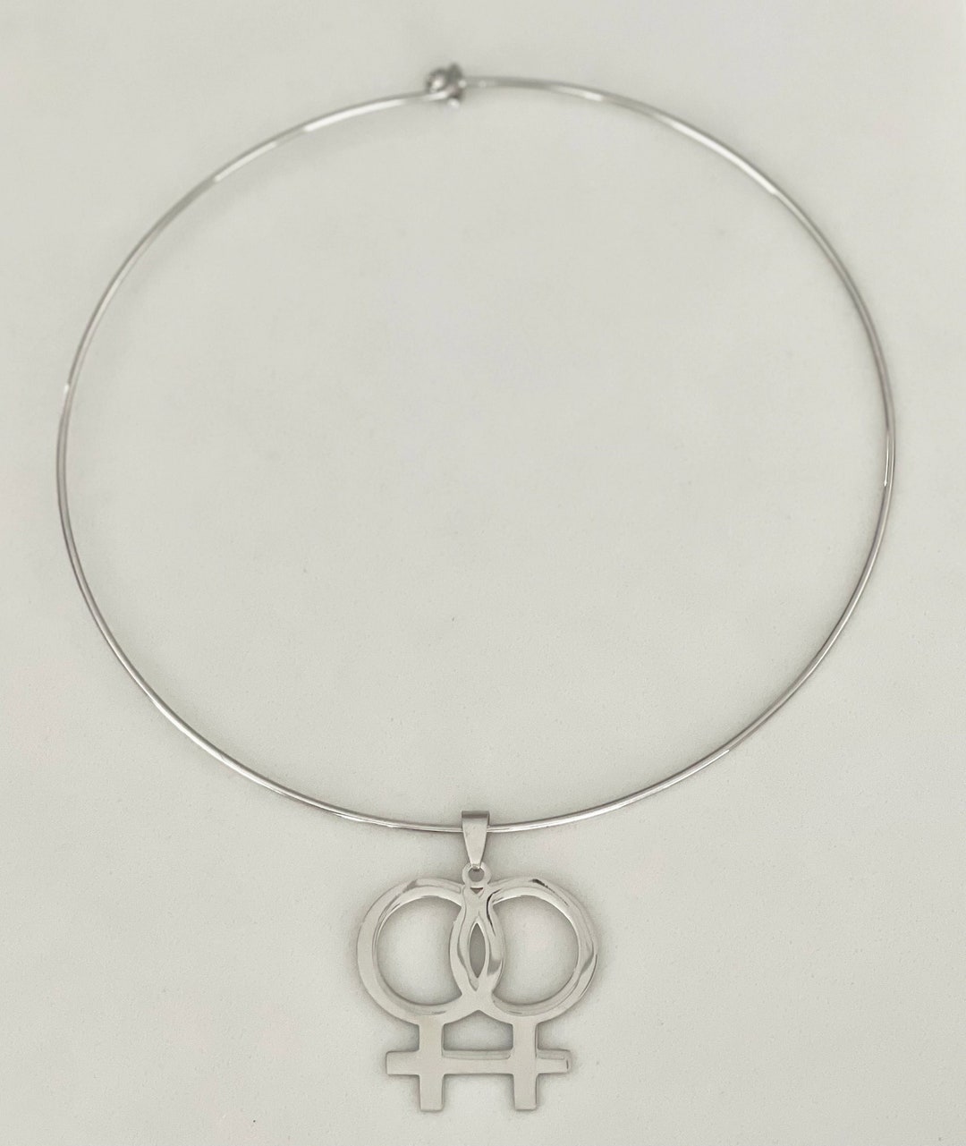 Double Venus Stainless Steel Symbol Necklace - Etsy