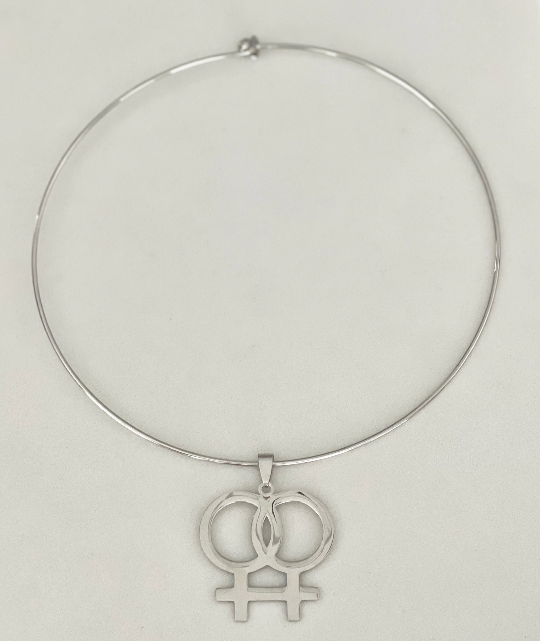 Double Venus Stainless Steel Symbol Necklace - Etsy
