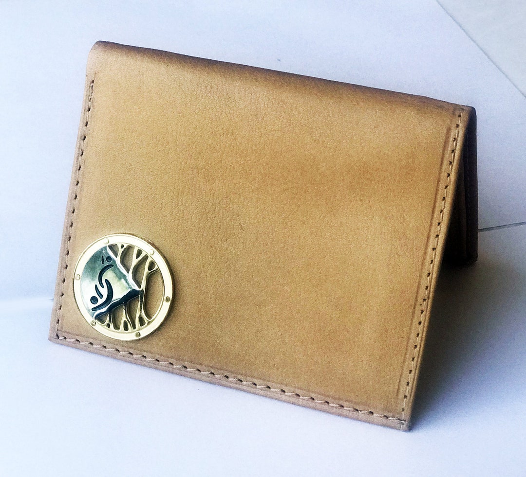 Men's Genuine Leather Wallet With Lifestyle Pendant - Etsy