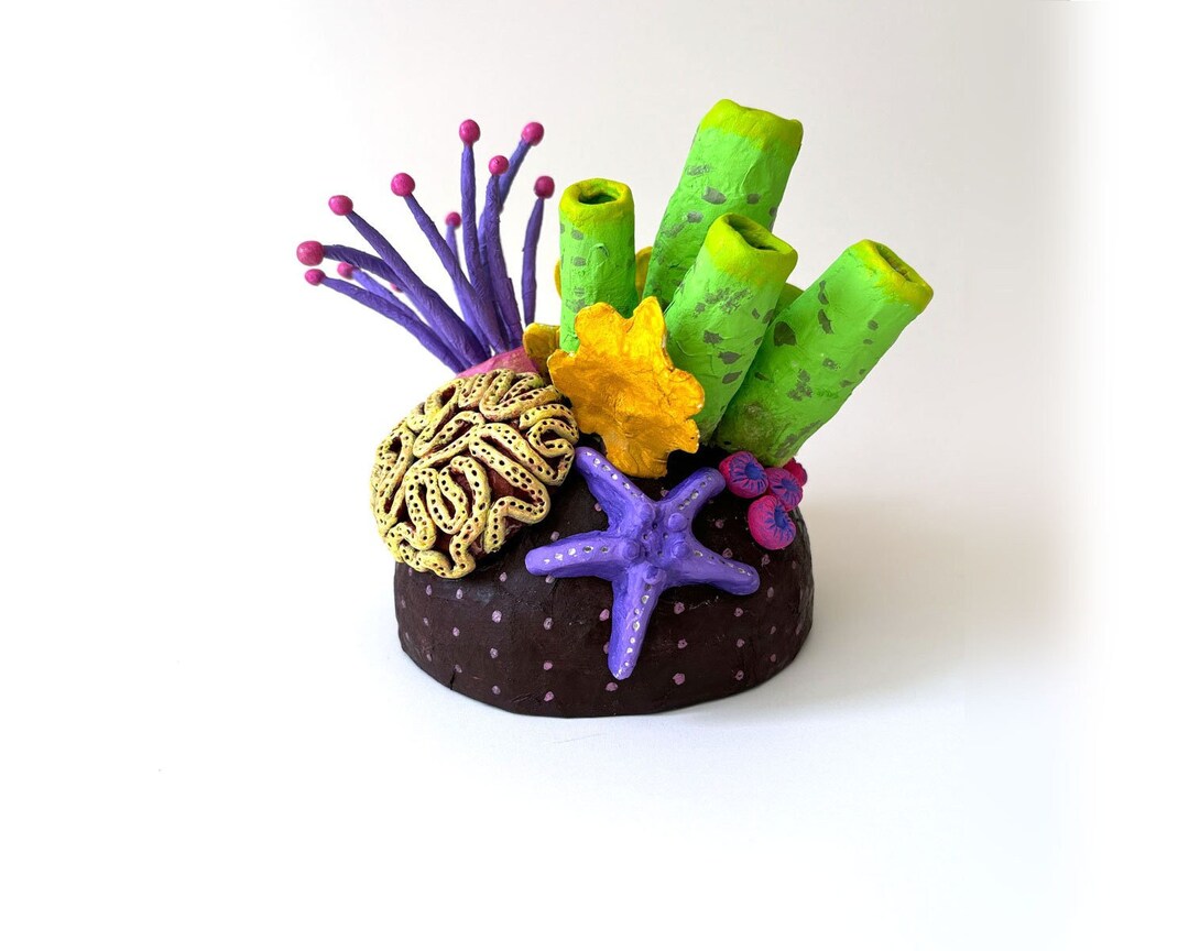 Coral Reef Diorama, Ocean Art, Papier-mache, Paper Sculpture, Tidal ...