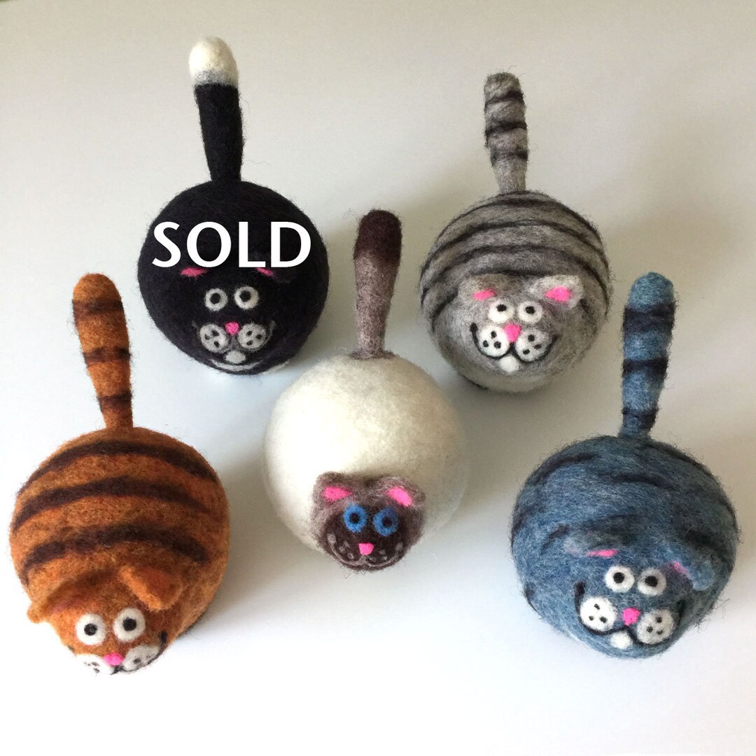 Needle Felted Cat, Wool Art, Felted Kitty, Wool Needlecraft, Soft ...