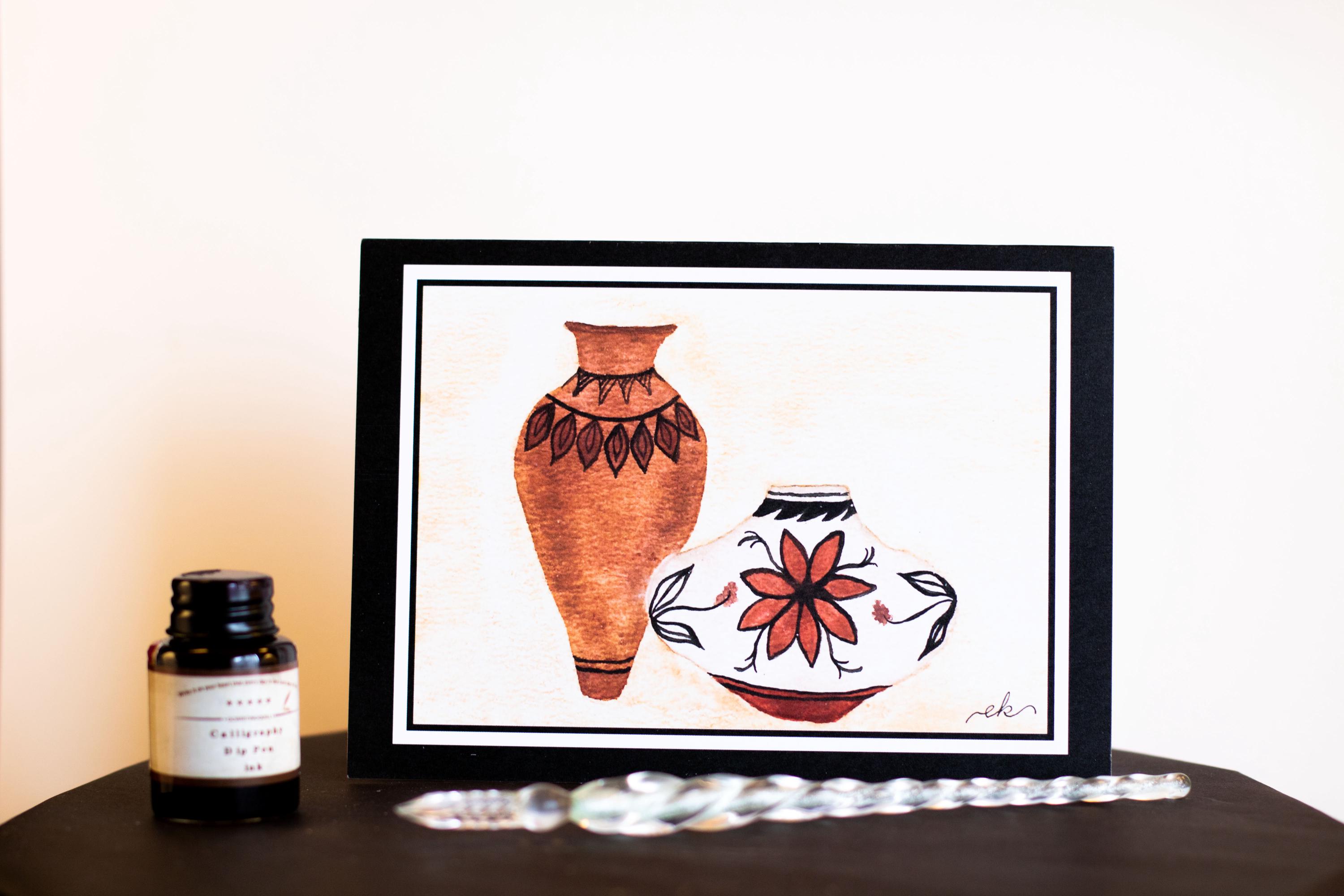 Southwest Pottery 5x7 Cards (set of 6) Blank Inside With Envelopes ...