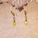 Tiny Light Green Glass Hearts on Handmade Antique Copper Wire Wrapped ...