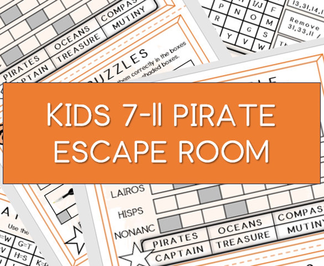 Escape Room for Kids - Printable Party Game – Pirate Escape Room Kit ...