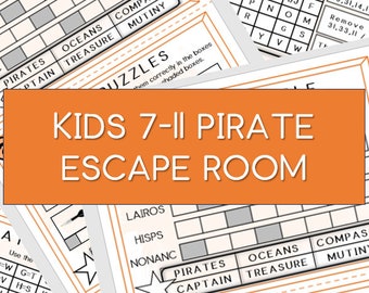 Escape Room for Kids Printable Escape Room Pirate Treasure Hunt Escape ...