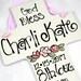 Personalized Baby Cross in Pink With Flowers // Baby Birth Announcement ...