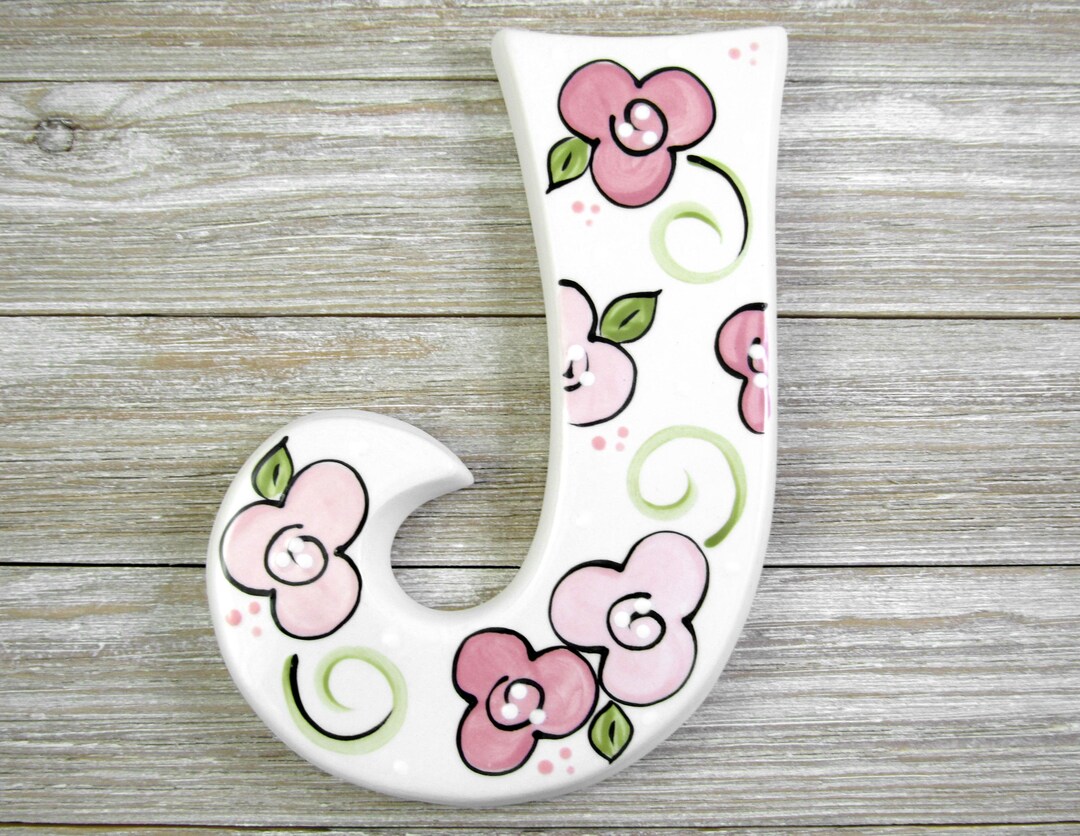 Custom Flower Letter J for Wall for Girls - Etsy