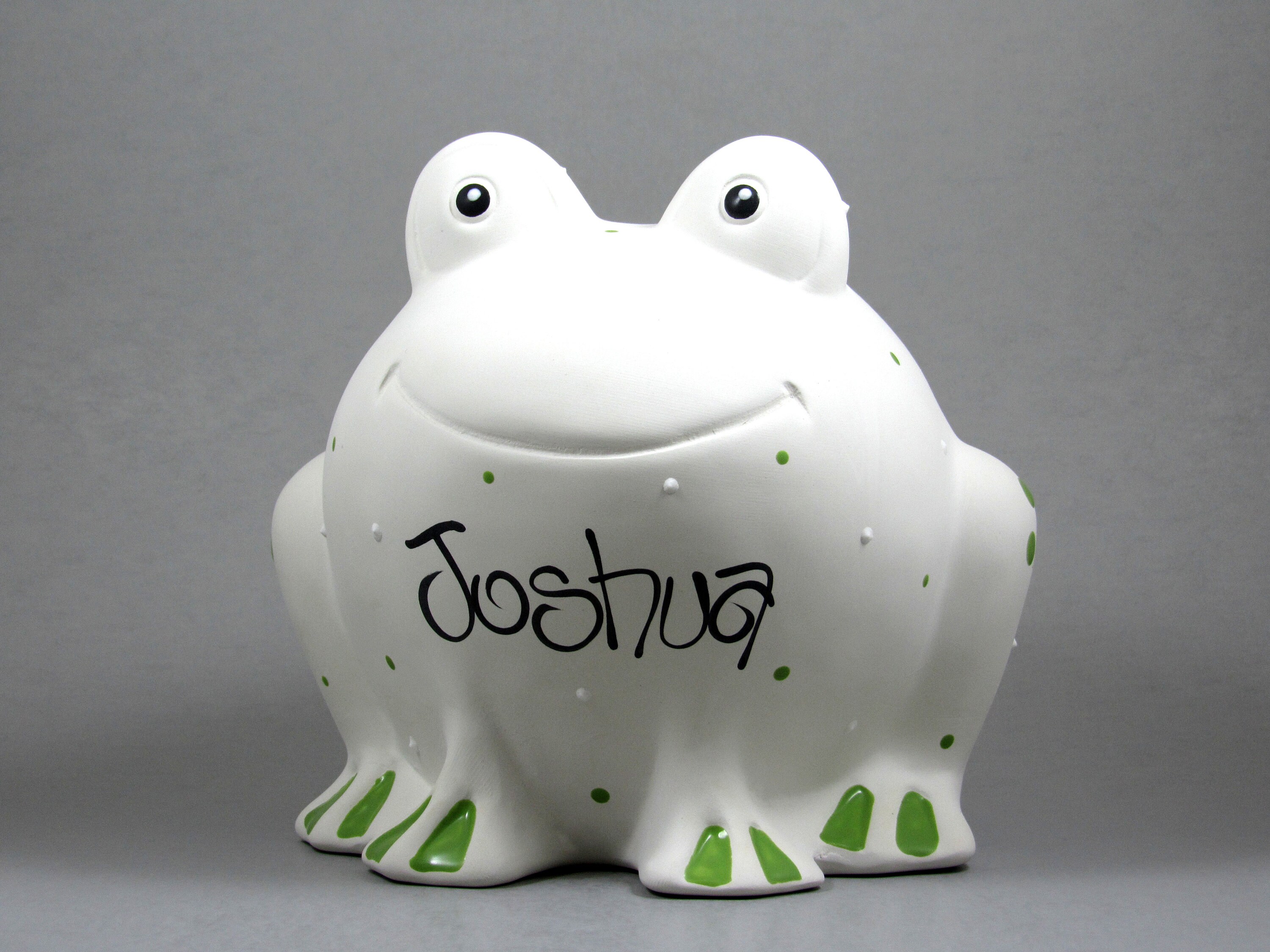 Personalized Piggy Bank // Frog Piggy Bank in Green | Etsy