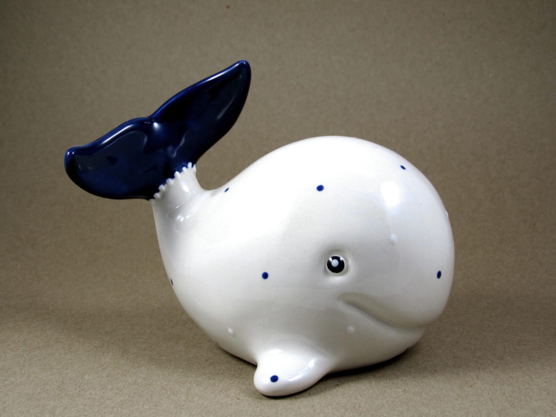 Birthday Cake Topper // Ceramic Whale - Etsy