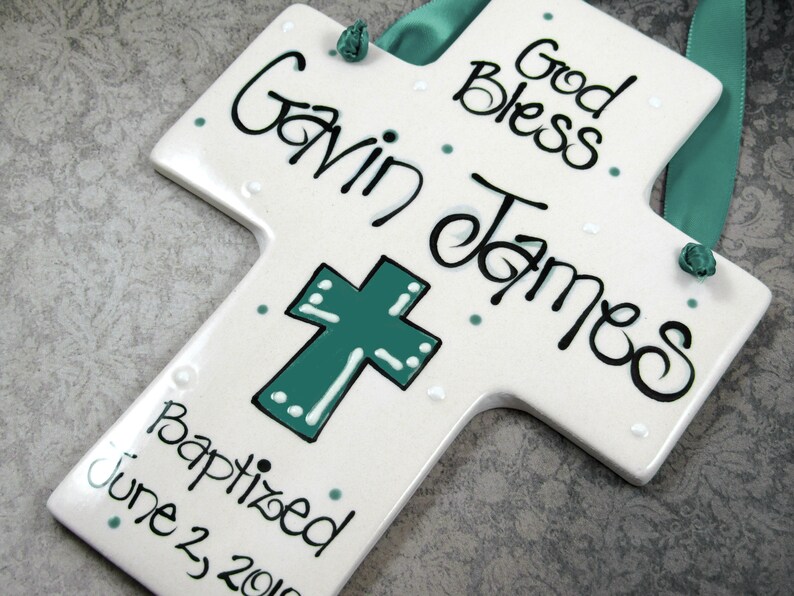 Personalized Baptism Cross with Cross for Boys | Etsy