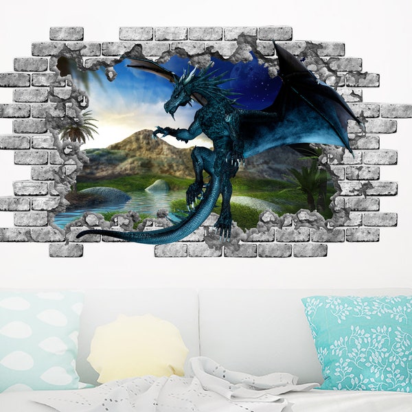 Dragon Wall Sticker - Etsy