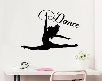 Gymnastics Vinyl Decal Stickers Set of 3 Dancers Wall Decals - Etsy