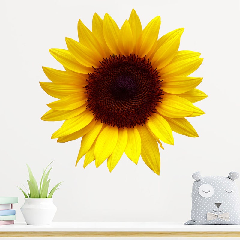 Sunflower Wall Decal - Etsy