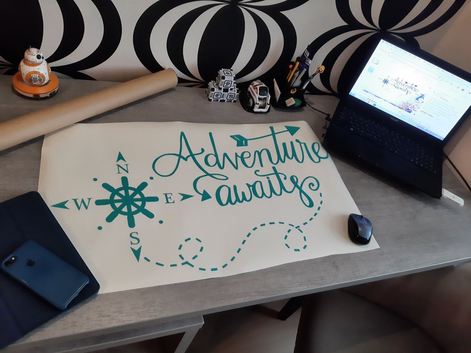 Adventure Awaits Wall Decals Vinyl Stickers Decal Nautical - Etsy UK