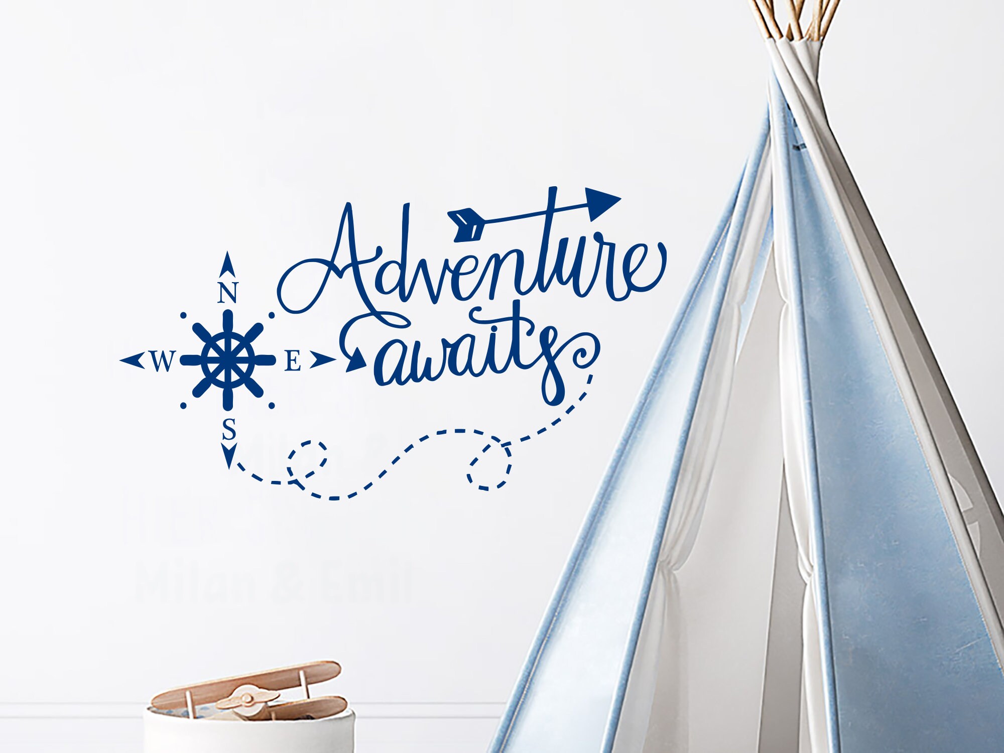 Adventure Awaits Wall Decals Vinyl Stickers Decal Nautical | Etsy UK
