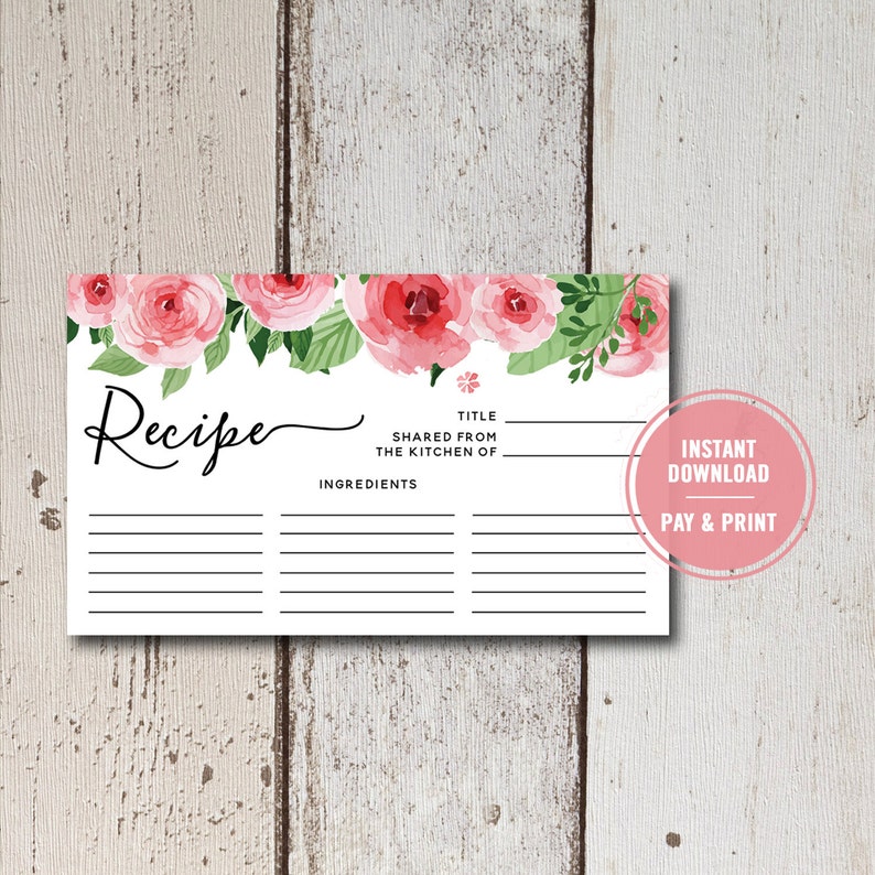 Bridal Shower Invitation Bridal Shower Recipe Request Card Etsy bridal-shower-invitation-bridal-shower-recipe-request-card-etsy