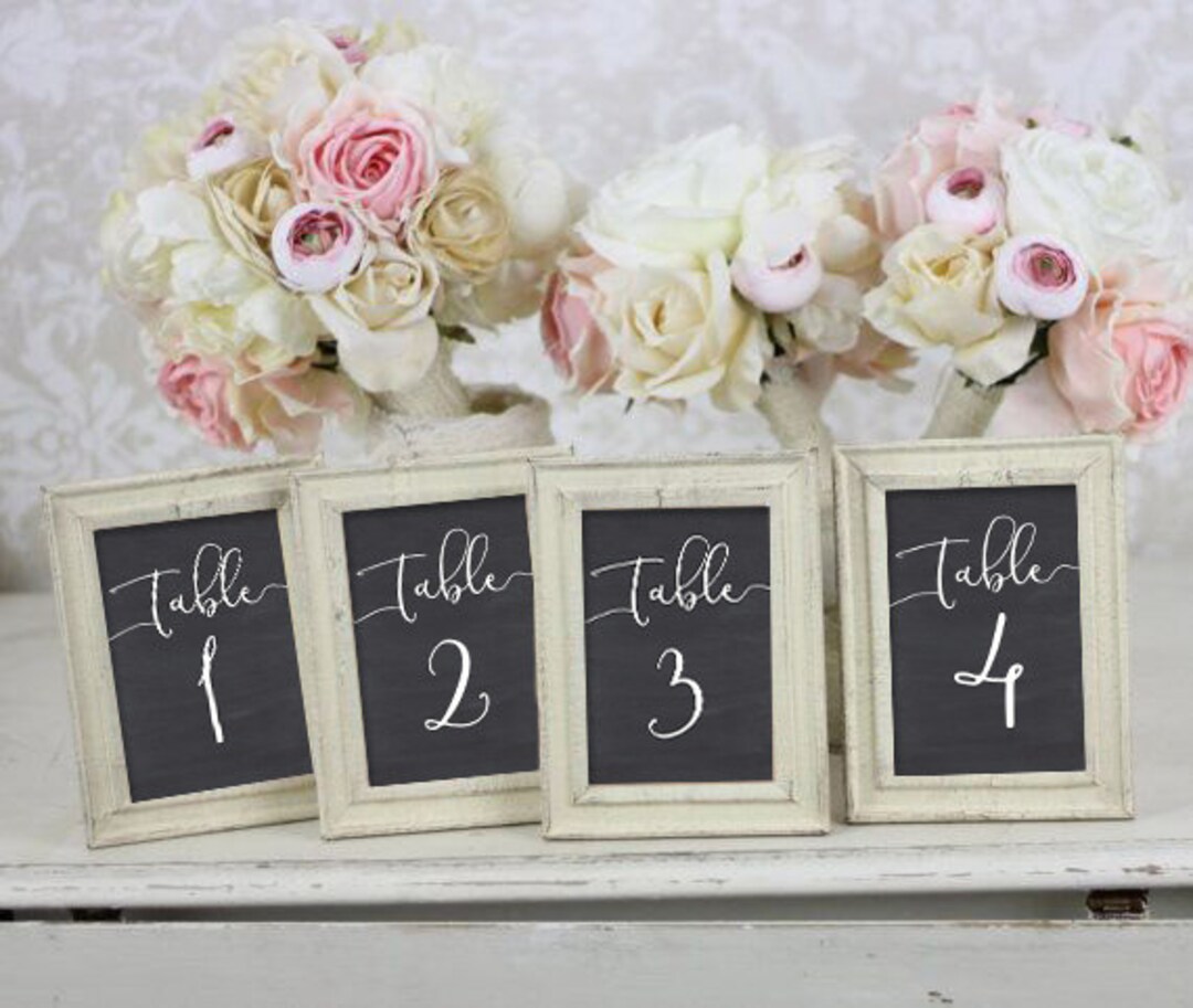 Rustic Table Numbers, Wedding Decor, Chalk Wedding Decor, Chalk Table ...