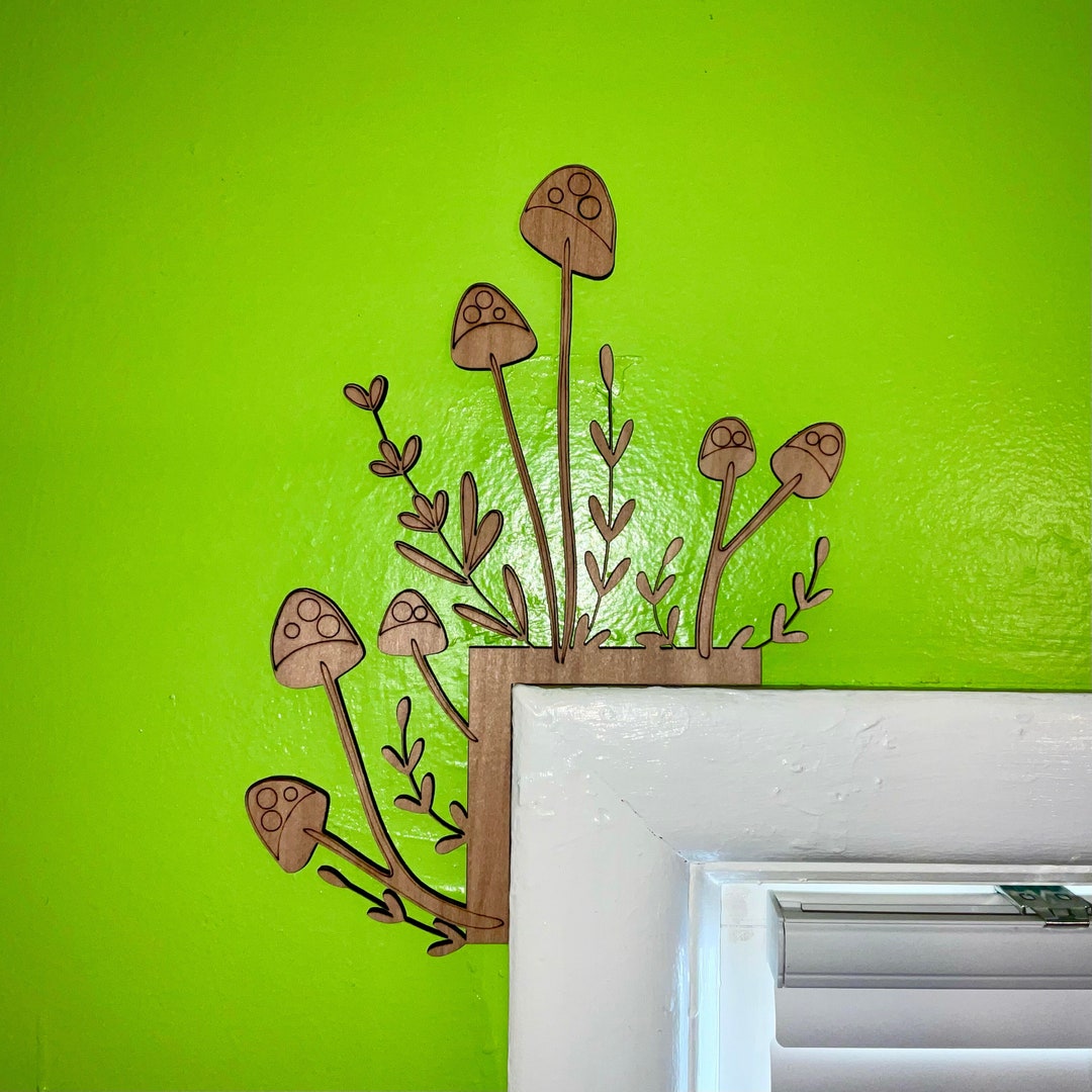 Mushroom Corner Door/window Topper, Nature Themed Wall Decor ...